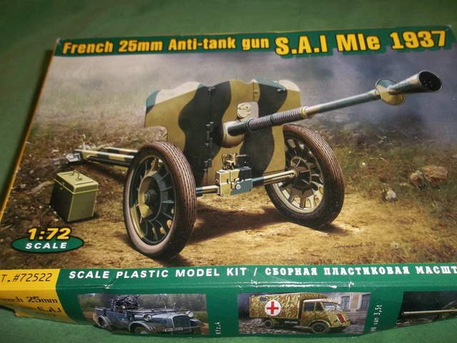 ACE MODEL 1/72 SCALE FRENCH 25MM ANTI-TANK GUN S.A.I Mle 1937 £7.99 ...