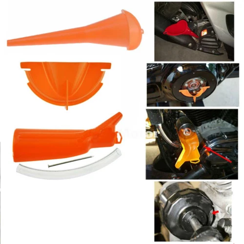 DRIP-FREE OIL FUNNEL Primary Case Oil Fill Kit For Harley Crankcase ...