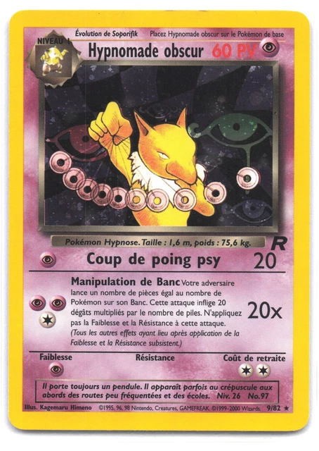 CARTE POKÉMON HYPNOMADE OBSCUR 9/82 EDITION 2 ED2 Team Rocket VF FR EUR ...