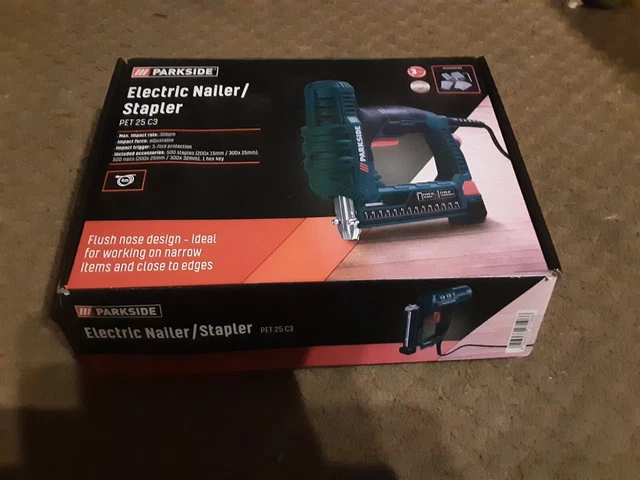 PARKSIDE ELECTRIC NAILER stapler Pet 25 3c £31.09 - PicClick UK