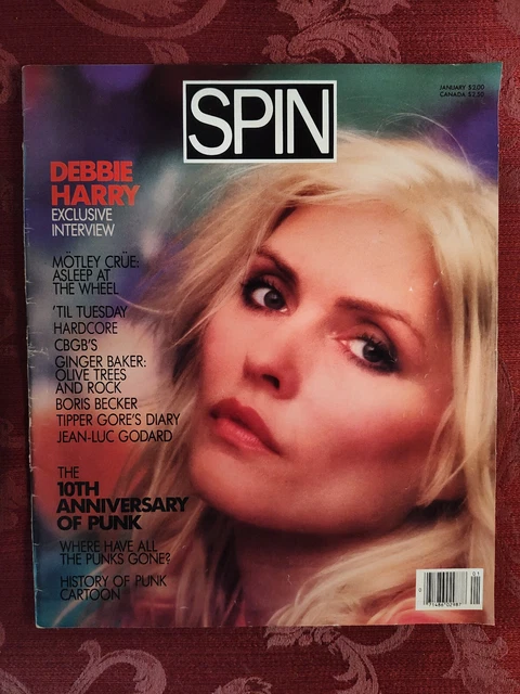 RARE SPIN MAGAZINE January 1986 DEBBIE HARRY Aimee Mann Boris Becker ...