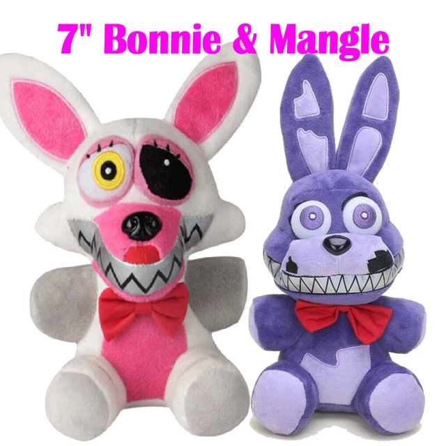 2PCS FNAF PLUSH Toy Five Nights At Freddy's Nightmare Bonnie Mangle ...