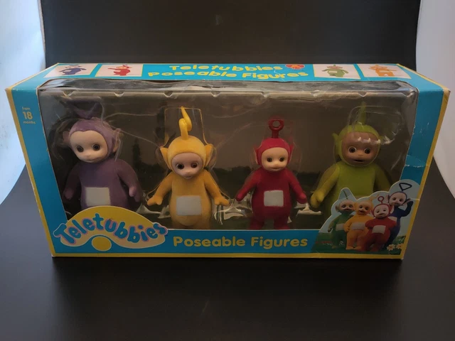 VINTAGE TELETUBBIES POSEABLE Figures Set NEW by Golden Bear 1996 £15.00 ...