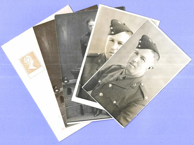 WW2 PHOTOS & Photo Postcards Military Same British Soldier Lot x5 £16. ...