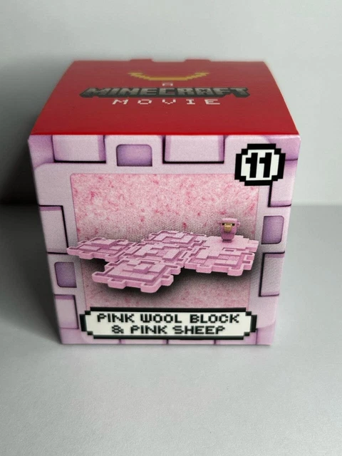 MCDONALDS 2025 A Minecraft Movie #11 Pink Wool Block & Sheep Happy Meal ...