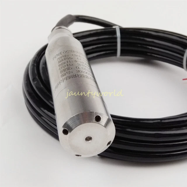 WATER LEVEL TRANSMITTER Liquid Level Transducer Sensor 4-20MA 0.5m ...