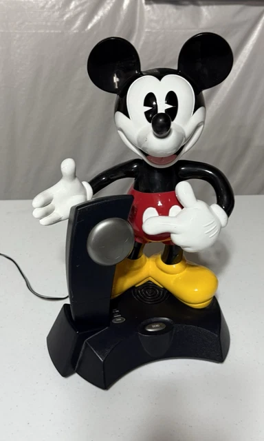VINTAGE DISNEY MICKEY Mouse Animated Movements Talking Cordless ...