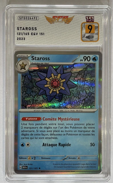 CARTE POKÉMON STAROSS 121/165 Ecarlate Et Violet Pokémon 151 FR Gradée SFG :9 EUR 25,00 ...