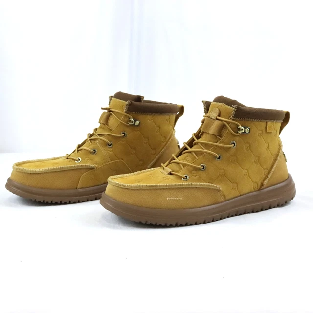 HEY DUDE JELLY Roll Bradley Leather Skull Boots in Tan/Brown Men's US 7 ...