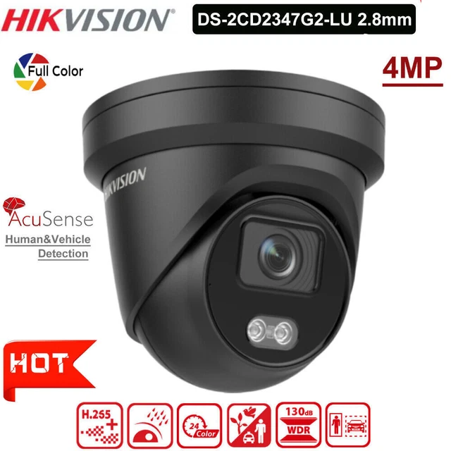 HIKVISION 4MP DS-2CD2347G2-LU Full Color IP Camera POE AcuSense WDR In ...