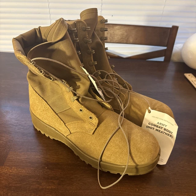 US ARMY MILITARY Combat Hot Weather Vibram Sole Military Combat Boots ...