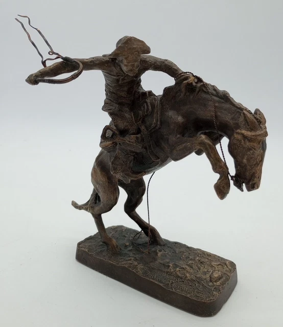 THE BRONCHO BUSTER Frederic Remington Bronze Sculpture Vintage 6 ...
