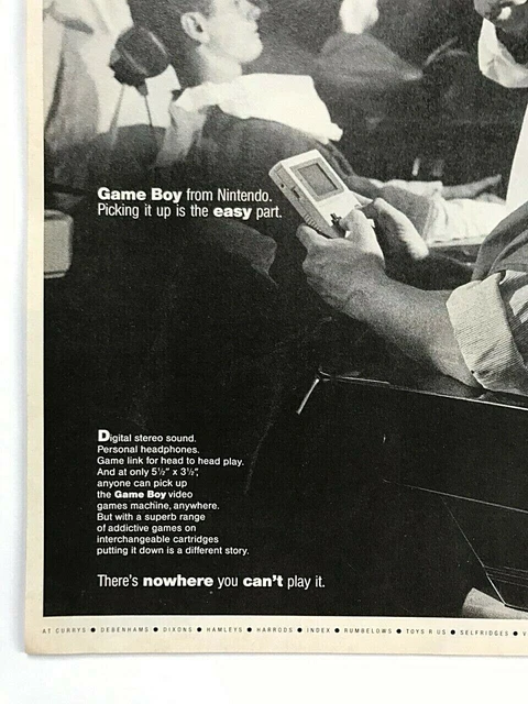 VINTAGE ORIGINAL 90'S Magazine Advert Picture Ad 1990 Nintendo Game Boy ...