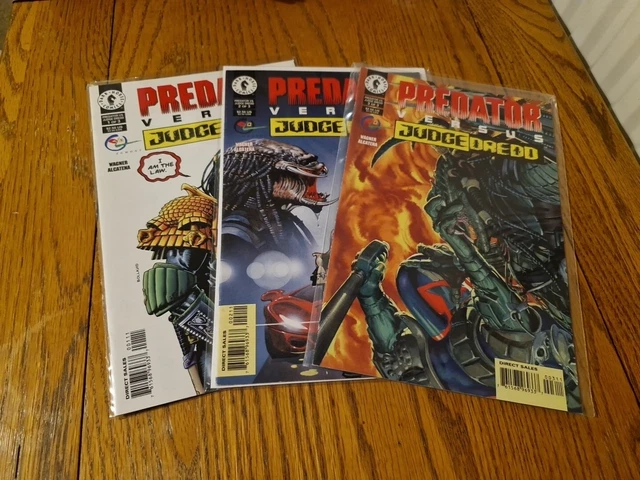 PREDATOR VERSUS JUDGE Dredd #1,2,3 (1997) Complete Set Dark Horse ...