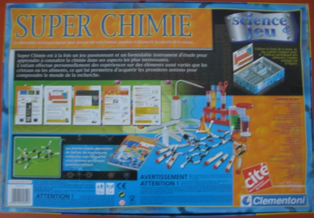 SUPER CHEMISTRY GAME 250 Experiments Children's Laboratory Clementoni ...