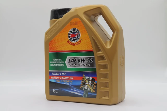 STANLEY 0W-20 FULLY Synthetic Engine Oil 5L Motor Oil Petrol Diesel Car ...
