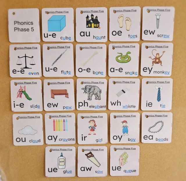 PHONICS PHASE 5 Flash Cards - Trigraphs Split-Digraphs £2.77 - PicClick UK