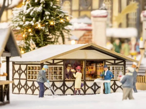 NOCH 14682 N Scale Christmas Market Stall Laser-Cut Wood Kit $37.93 ...