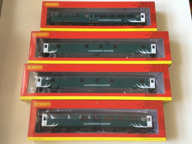 SET OF 4 Hornby OO Gauge Mk2E / Mk2F / Mk3 Coaches in Caledonian ...