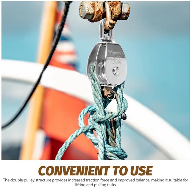 4PCS LINE PULLEY Rope Pulley System Wire Rope Pulley Winch Pulley Block ...