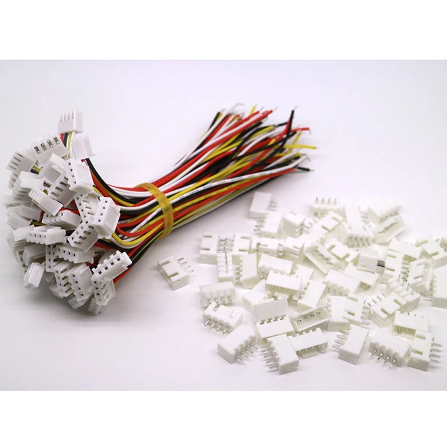 20 SETS JST XH 2.5-4 Pin Connector Plug Male with 200MM Wire & Female ...