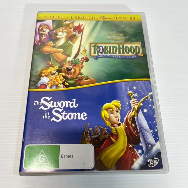 ROBIN HOOD / The Sword in the Stone : 2 Full length Disney Movies DVD 2 ...