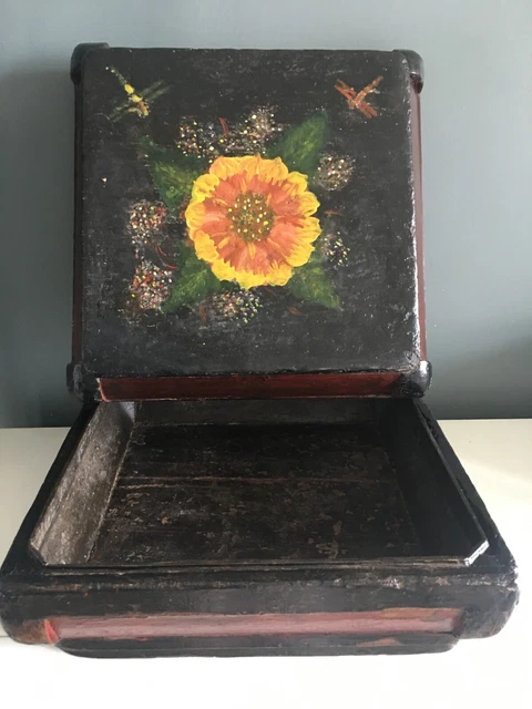 RARE ASIAN WOODEN Rice, Tea, Barley Box Ancient Tibet Himalayan £155.09 ...