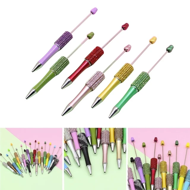 RETRACTABLE BALLPOINT PEN Rhinestone Beadable Ballpoint Pen Write ...