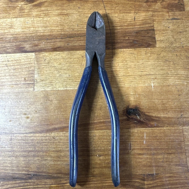 VINTAGE CRAFTSMAN USA 7.5” Inch Side Cutter Diagonal Pliers Blue Handle ...