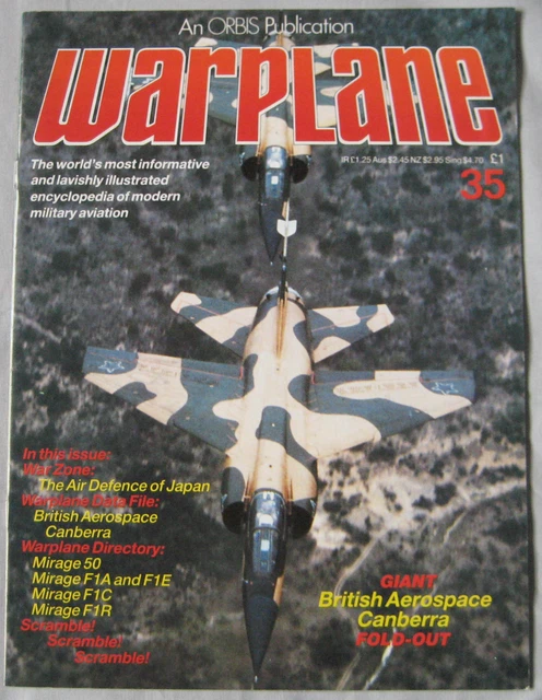 WARPLANE MAGAZINE ISSUE 35 British Aerospace Canberra cutaway drawing ...