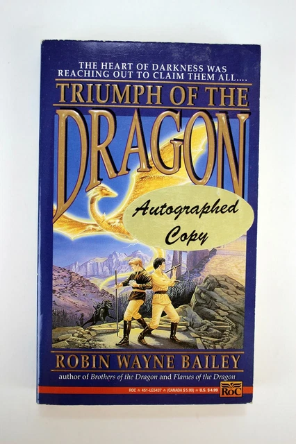 TRIUMPH OF THE DRAGON by Robin Wayne Bailey SIGNED by Author Unread! £13.67 - PicClick UK