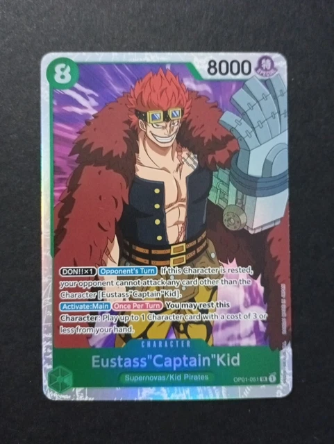 CARTE ONE PIECE TCG - Romance Dawn OP01-051 Eustass Captain Kid Holo Rara Eng EUR 25,00 ...