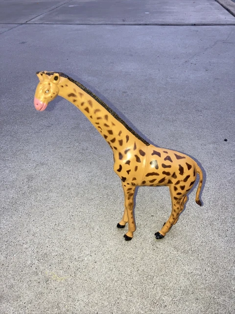 VTG 1987 GIRAFFE Hard Rubber Realistic Animal Figure 8" Tall Zoo Animal ...
