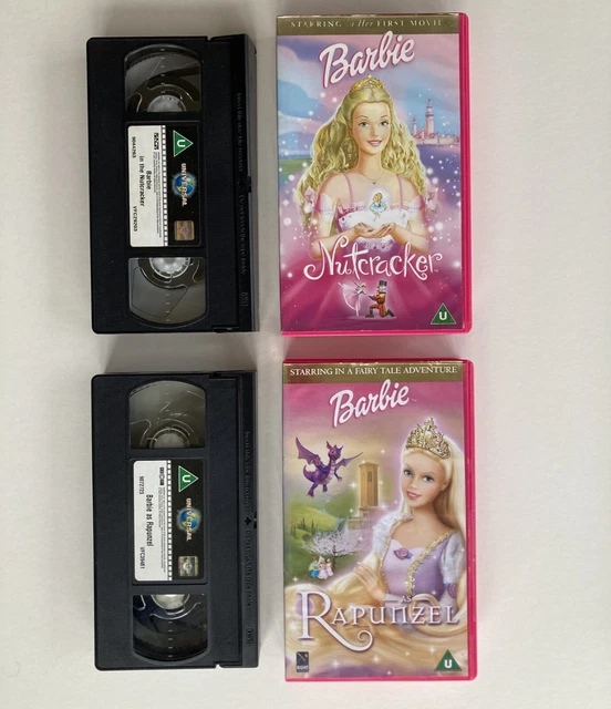 2 X Barbie VHS Video Tape Bundle Rapunzel & Nutcracker - very good ...