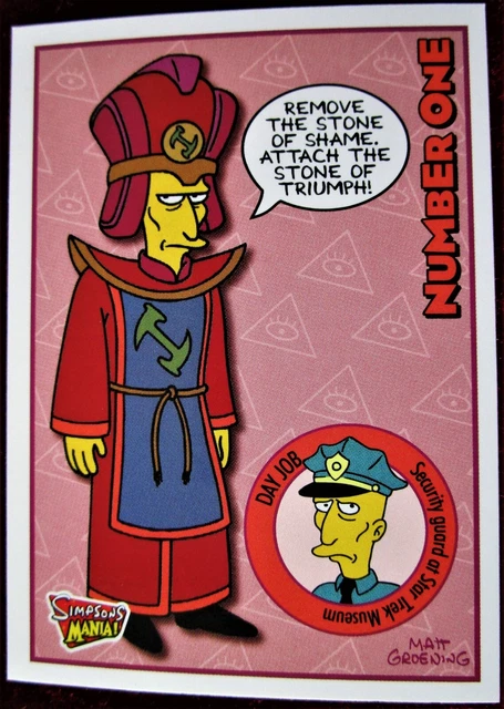 THE SIMPSONS - SIMPSONS MANIA! - Card #5 - "NUMBER ONE" - INKWORKS 2001 ...
