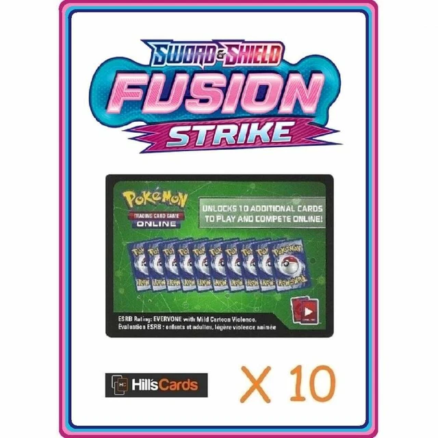 10 SWORD AND Shield Fusion Strike Codes Pokemon TCG Online Code Cards TCGO 8 & £2.35 - PicClick UK