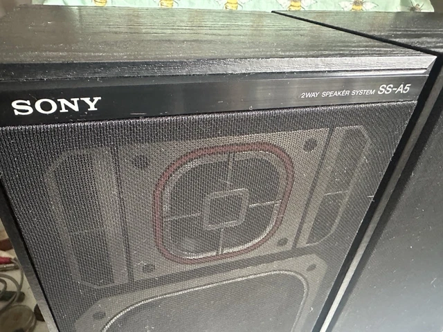 SONY SS-A5 2 Way Speaker System Bookshelf Speakers Foam Disintegrated ...