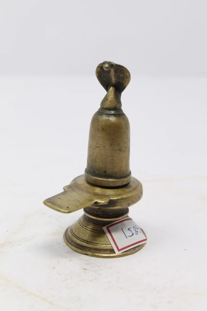 ANTIQUE ORIGINAL BRASS Bronze Hindu God Shiv Ling Shiva Lingam Statue ...