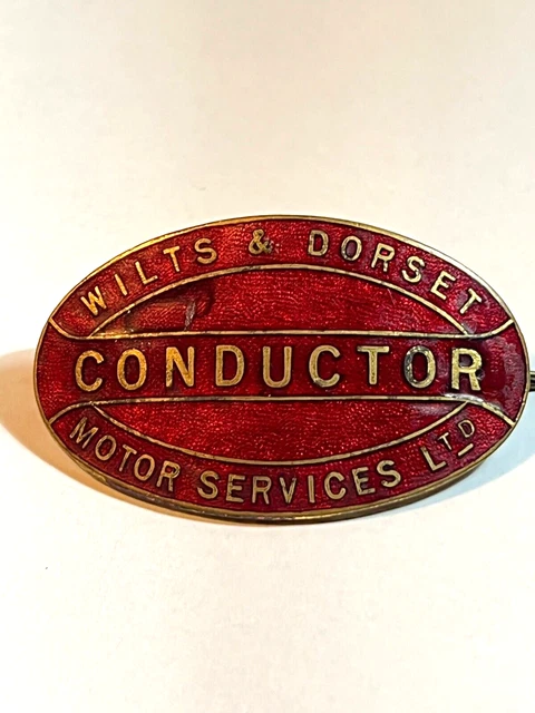 VINTAGE ENAMEL BUS Conductor Cap Badge - Wilts & Dorset £65.00 ...