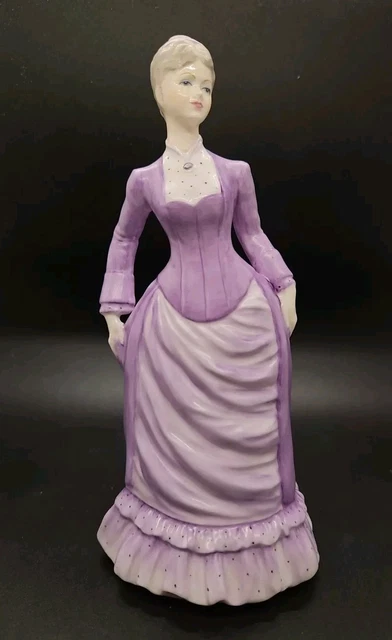 COALPORT LADIES OF Fashion Figurine SARAH Figure Lady Ornament Lilac ...