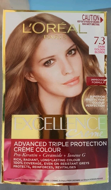 L’OREAL PARIS EXCELLENCE Permanent Hair Colour - 7.3 Dark Golden Blonde ...