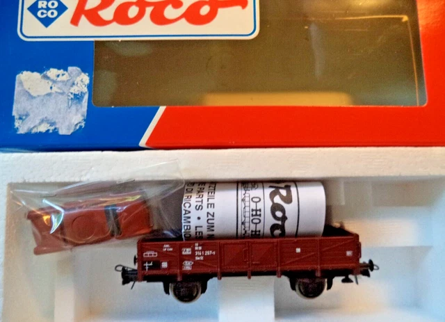 ROCO H0 SOMO Low-Side Wagon 314 1 257-9 with Car of the DB New in OVP £ ...