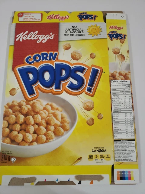 KELLOGGS CORN POPS Cereal Box 210g (empty) 2020 $5.00 - PicClick CA