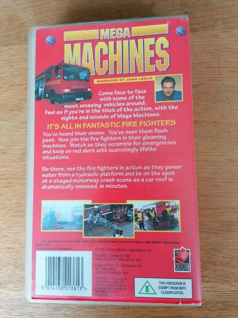 FIRE ENGINES VHS Video for Children up to 9 years old – Mega Machines £ ...