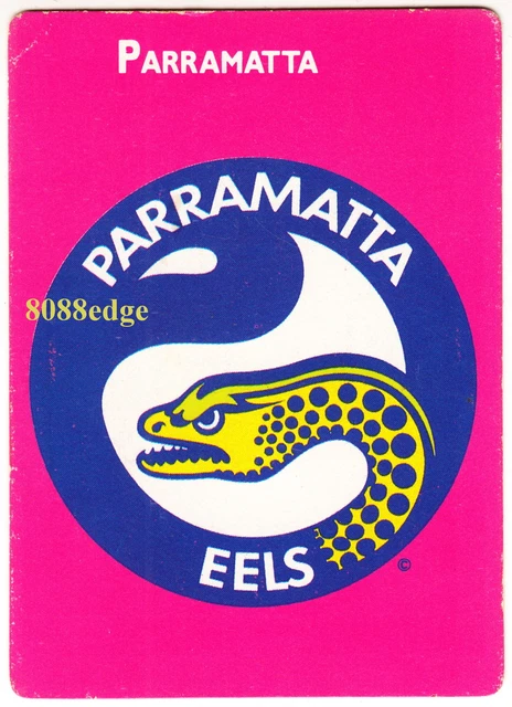 1988 SCANLENS RUGBY LEAGUE CLUB LOGO #55: PARRAMATTA EELS - TEAM EMBLEM ...
