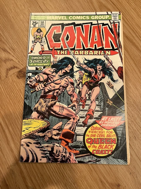 CONAN THE BARBARIAN # 58 Marvel Comics 1976 1st Appearance Of Belit ...