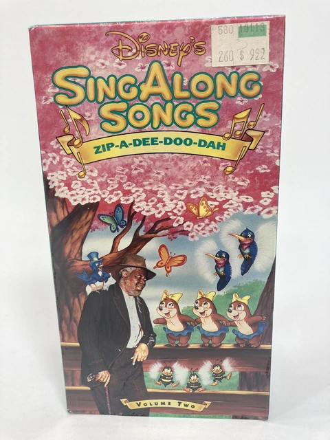 DISNEY'S SING ALONG Songs Volume Two: Zip-A-Dee-Doo-Dah VHS -- NEW ...