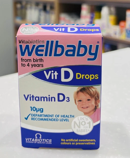 WELLBABY VIT D Drops by Vitabiotics - Vitamin D for Babies from Birth ...