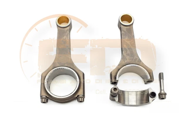 COPPIA BIELLE PER MOTORI FIAT 500/126 AD H ROVESCIATO 120mm BULLONI IN ...