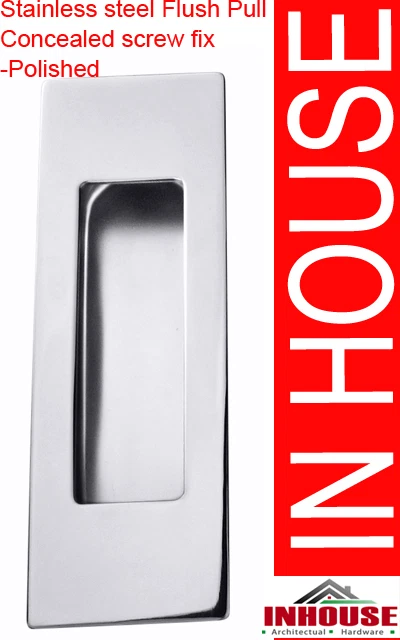 SQUARE EDGE STAINLESS steel Flush pull Handles Sliding Door Handles Pulls $5.50 - PicClick AU